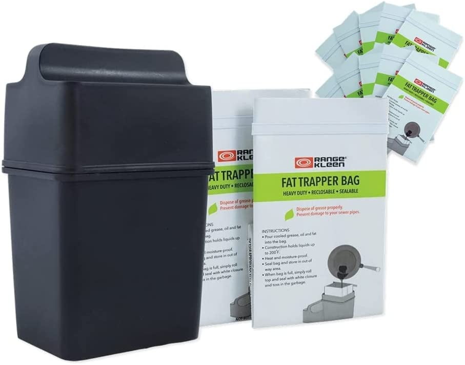 Fat Trapper System / Grease Storage Container with TWELVE Disposable ...