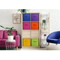 Sorbus Fabric Storage Bins 11" Foldable Cubes Multicolored With Handles ...