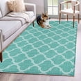 Blue Green Moroccan Washable Rug 3x5 Area Rug for Living Room Bedroom ...