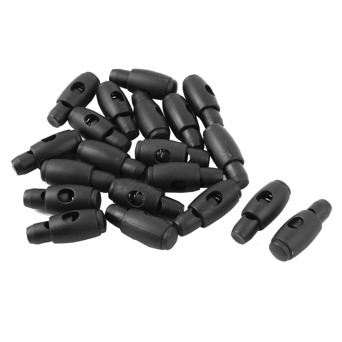Outdoor Bungee Plastic Single Hole Cord Lock Toggle Stop Slider 20pcs ...