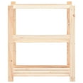 vidaXL 3-Tier Solid Pinewood Storage Rack Shelving Unit, 330.7 lb ...