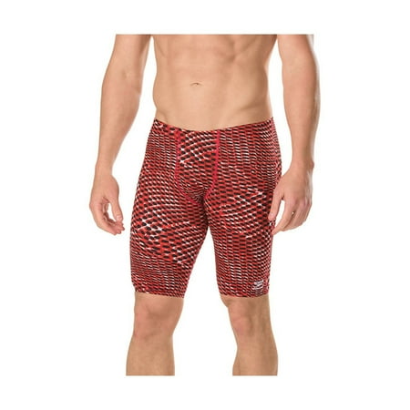 Speedo Men's Sprinter Switch Jammer Endurance+ Swimsuit, 22, Red ...
