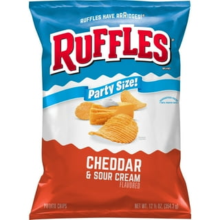 Lay's Cheddar & Sour Cream Flavored Potato Chips, Party Size, 12.5 oz ...