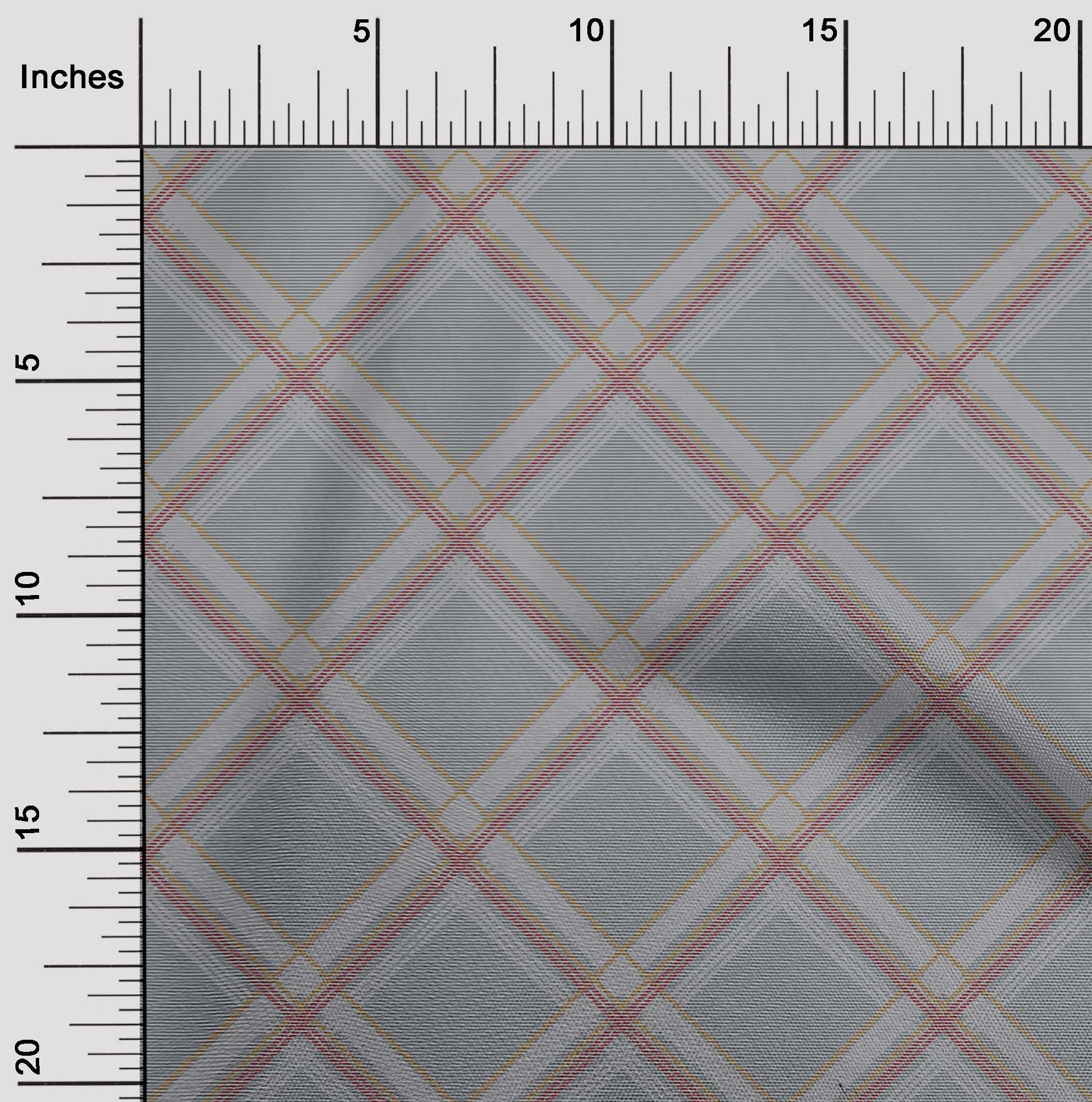 oneOone Silk Tabby Fabric Tartan Check Print Fabric BTY 42 Inch Wide ...