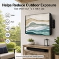 Abstract Wave Effect Outdoor TV Cover 70 to 75 Inch Watercolor Blue ...