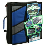 Case It 2" O-Ring Zipper Binder with Removable 5 Subject Folder, Blue ...