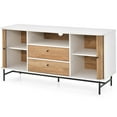Costway Buffet Sideboard Versatile TV Stand with Sliding Tambour Doors ...