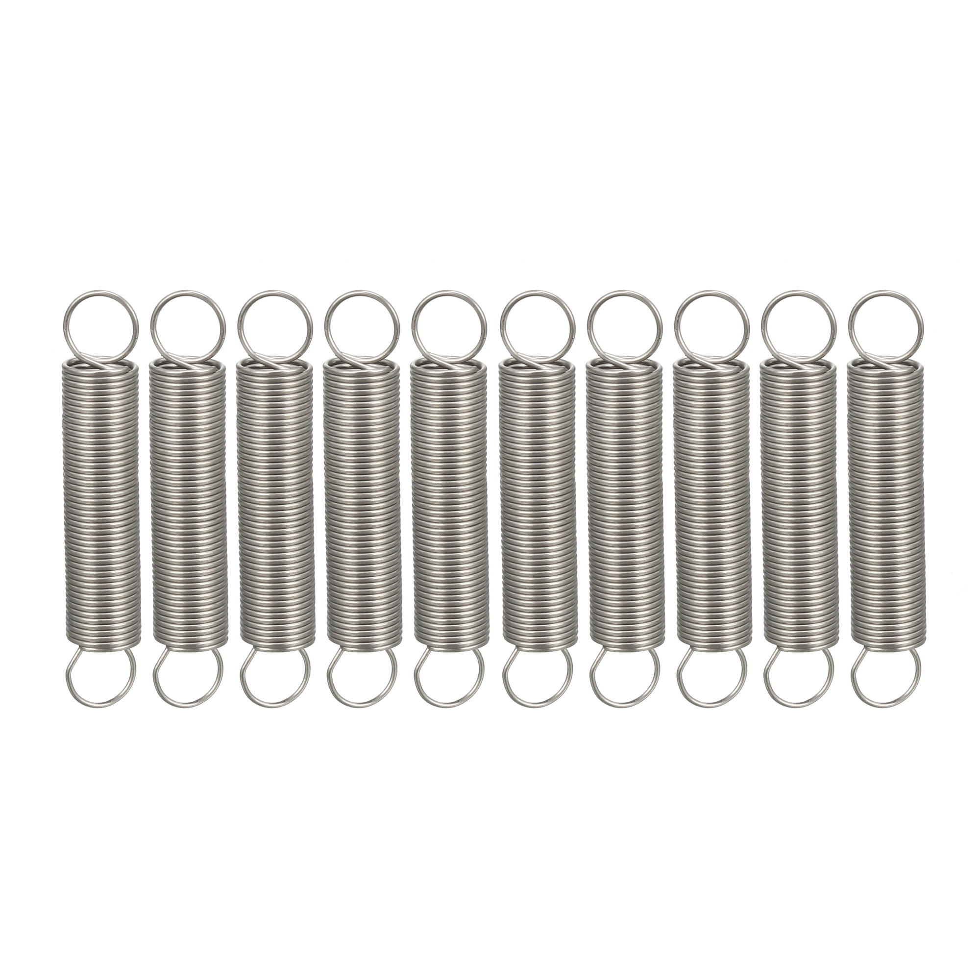 0.5x6x35mm Stainless Steel Small Dual Hook Tension Spring ,10pcs ...