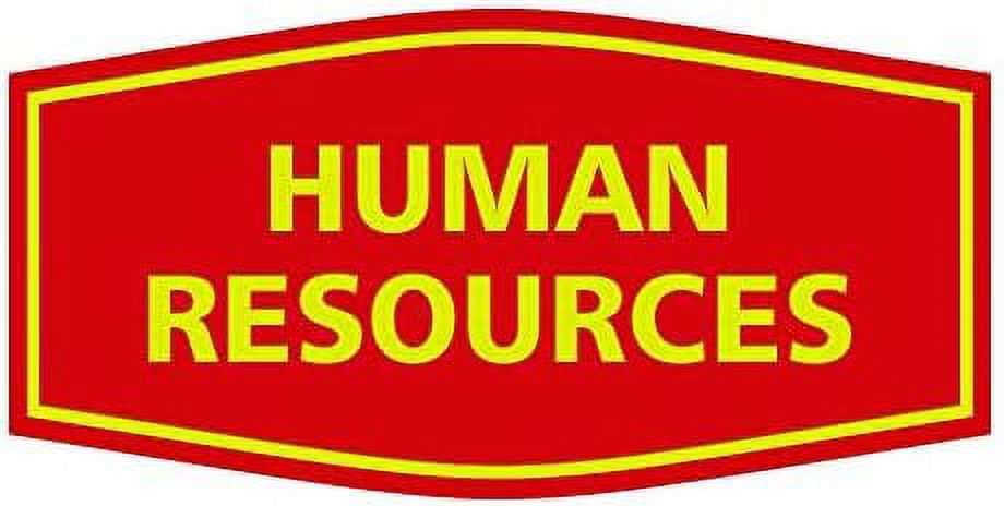 fancy human resources sign with adhesive tape, mounts on any surface ...