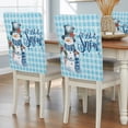 Christmas Watercolor Chair Back Covers Set of 6 Snowman and Snowflakes ...
