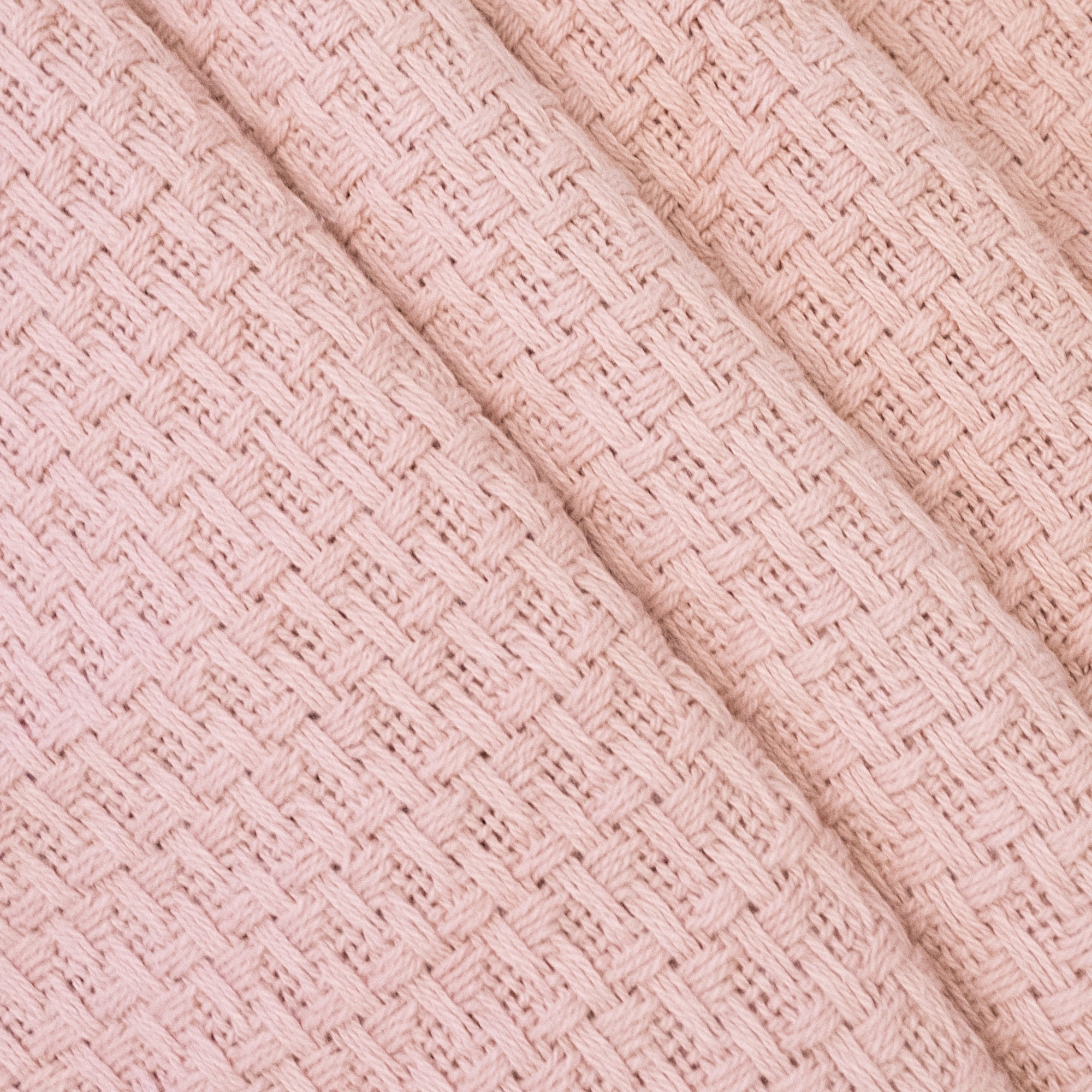 Marquis 100% Cotton Waffle Weave Twin Blanket, Rose - Walmart.com