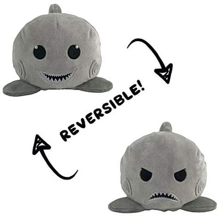 Reversible Flip Plush Toy, Double-Sided Different Emotions Animal Plush ...