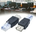 Ethernet to USB Adapter USB Female To RJ45 Male Ethernet Connectors ...
