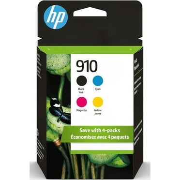 HP 910/910XL High-Yield Ink Cartridges, 4-Pack (Black, Cyan, Magenta ...