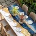 Abstract Ocean Waves Fitted Rectangle Tablecloth 30" x 60" Gradient ...