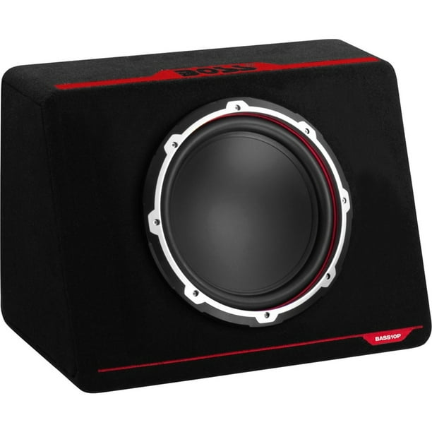 Boss 10-Inch 600W 4-Ohm Car/Truck Sealed Subwoofer Enclosure Sub+Box ...