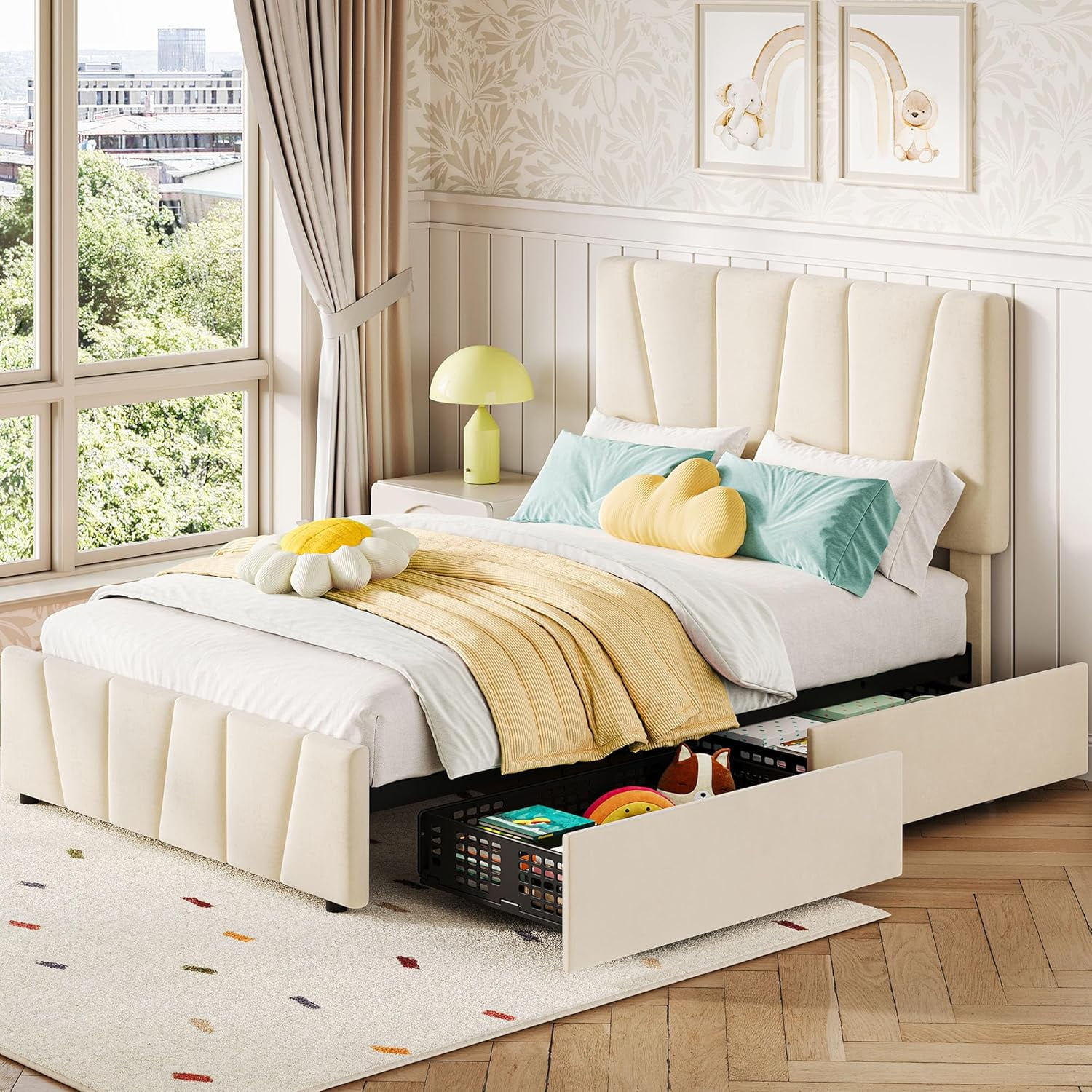 Click here for Yusazens Twin Size Bed Frame With Adjustable Headb... prices