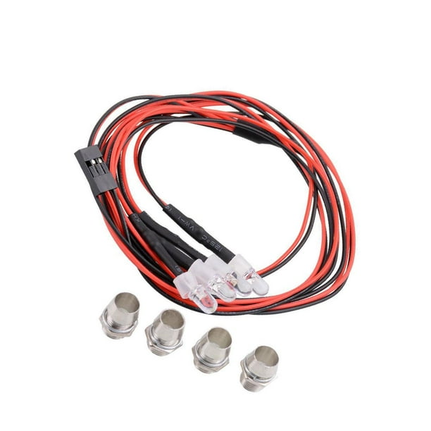 Headlights for 1/5 1/8 1/10 1/12 1/16 RC Car Light Kit White Truck 4 ...