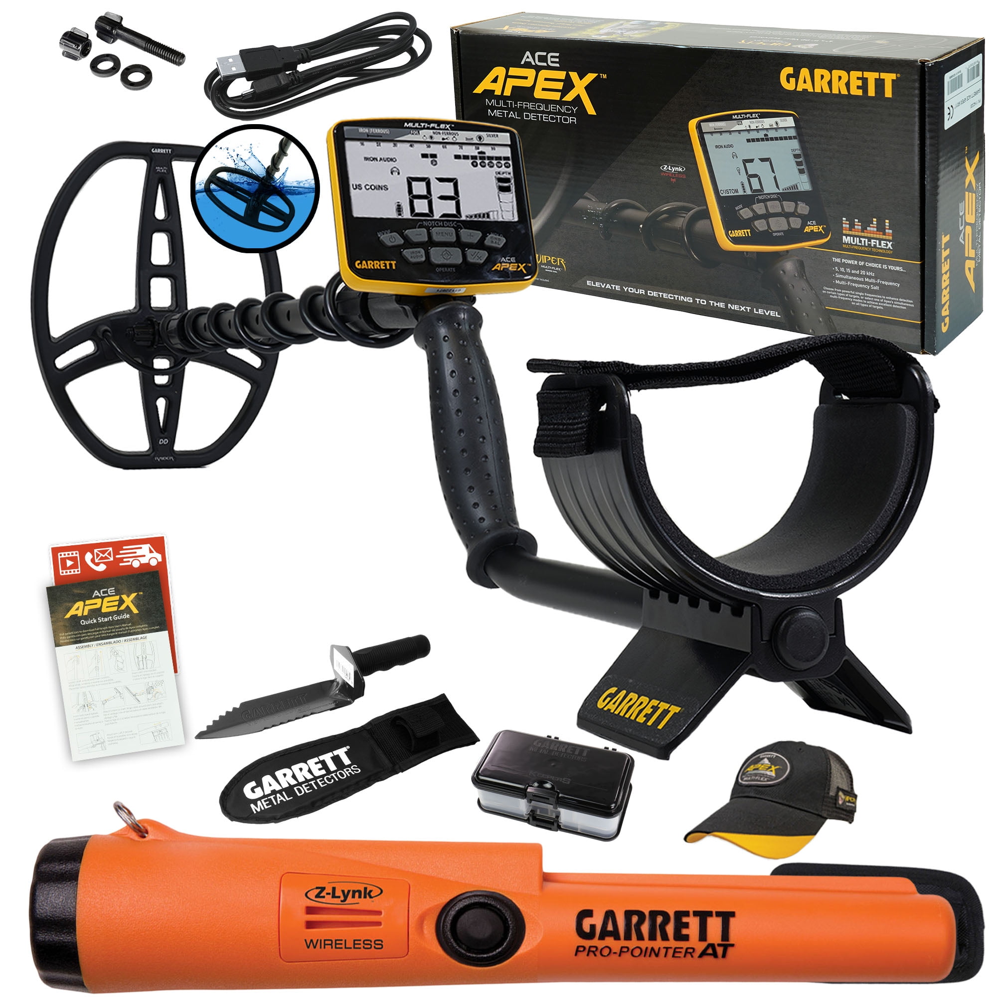 Garrett ACE APEX Metal Detector with 8.5 x 11 Multi-Flex Raider Coil Special - Walmart.com