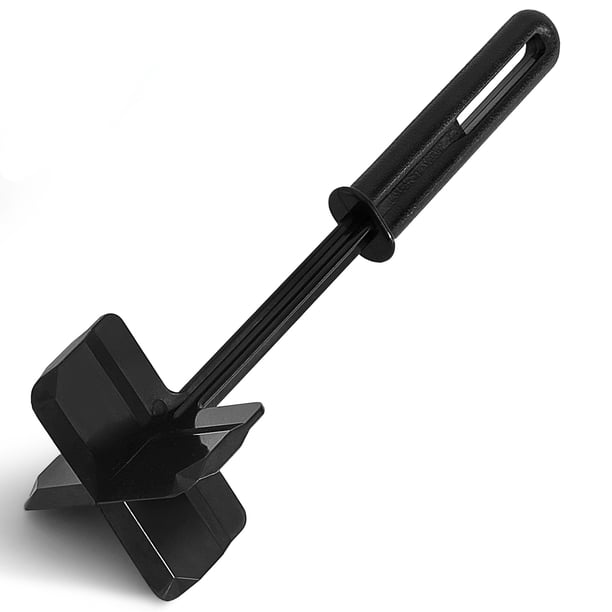 Zulay Kitchen Non-Scratch Meat Chopper Smasher for Ground Beef - Black ...