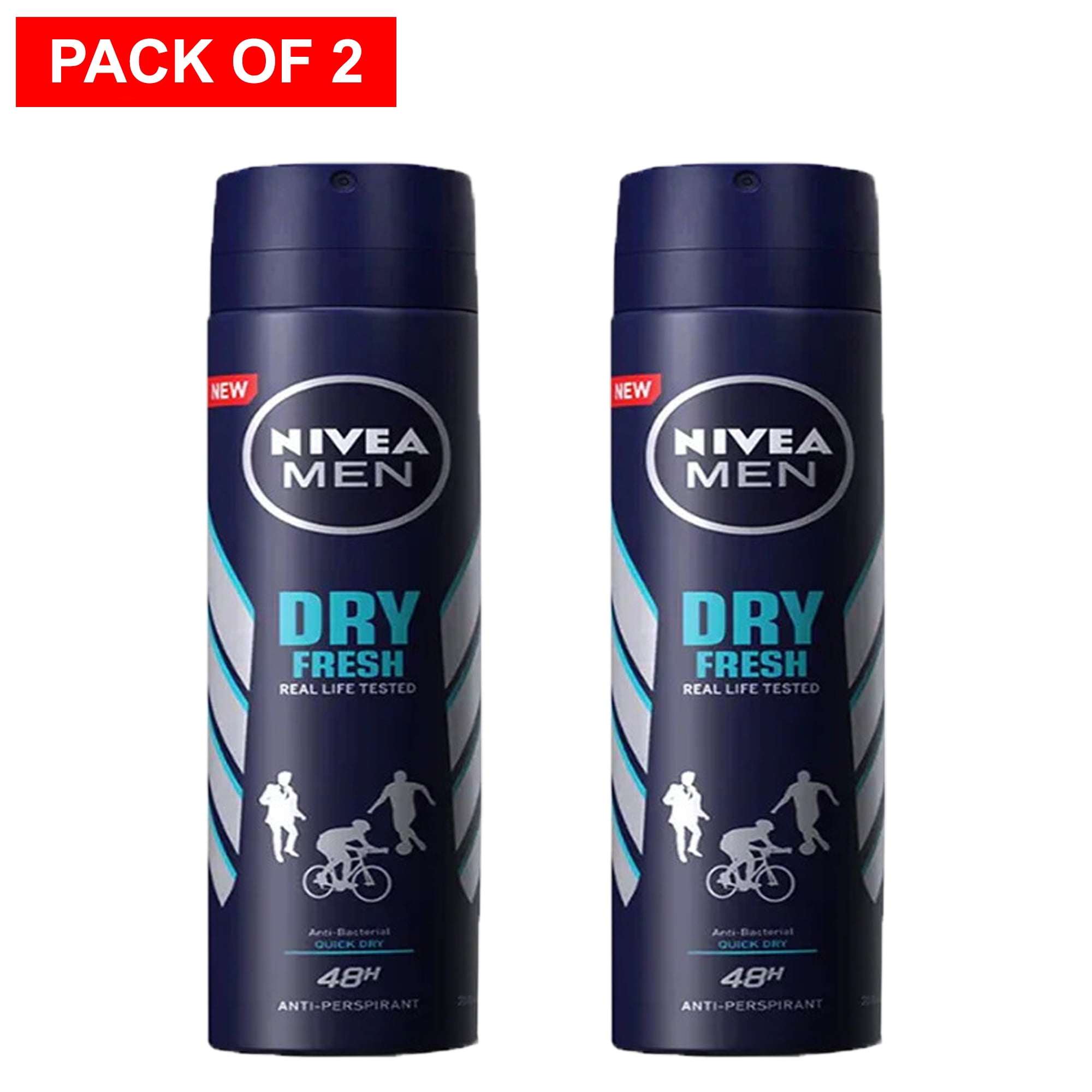 Nivea Body Spray Men Dry Fresh, 150 ml (paquete de 2) | Walmart en línea