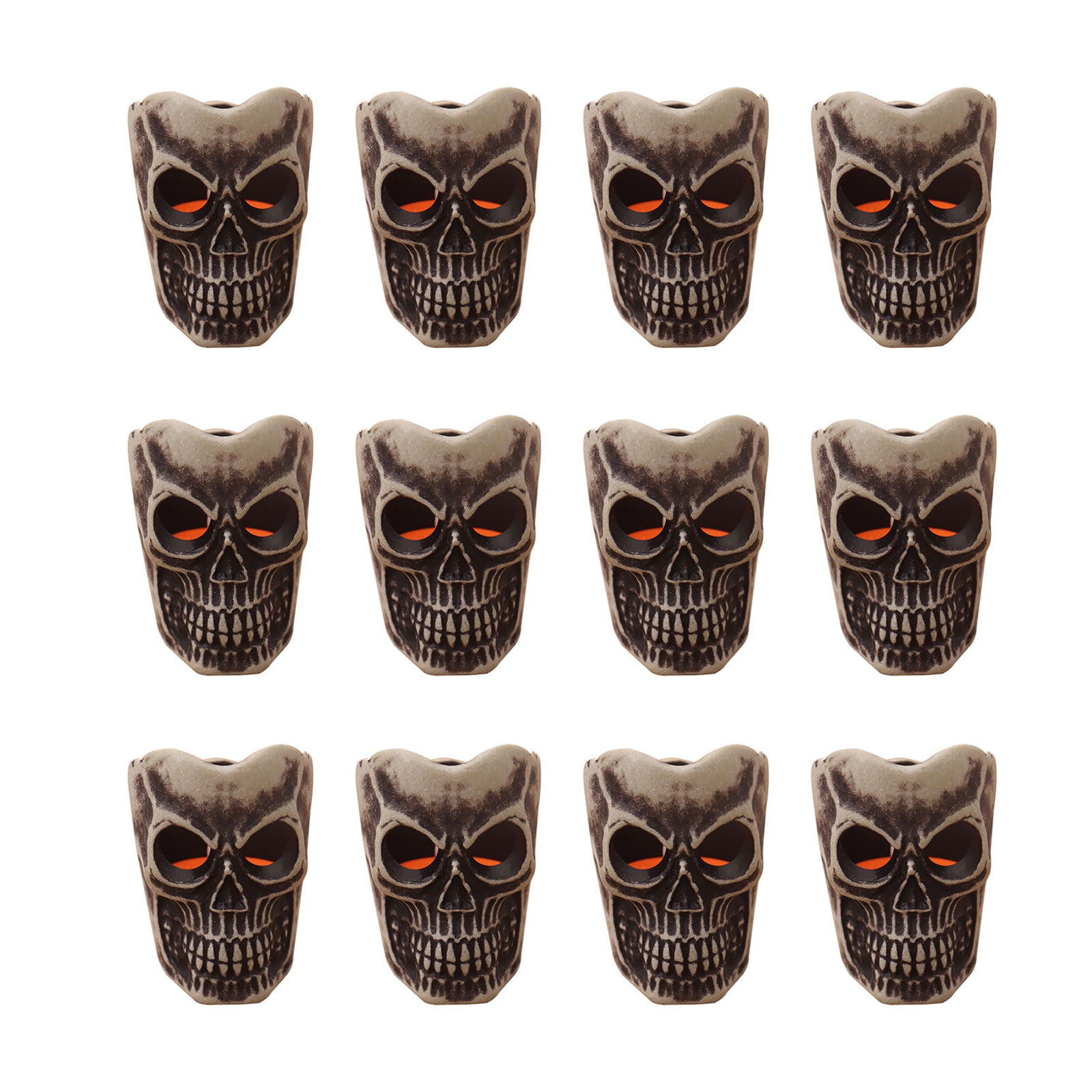 OAVQHLG3B 12Pcs Halloween LED Glowing Candle, Skull Night Light Battery ...