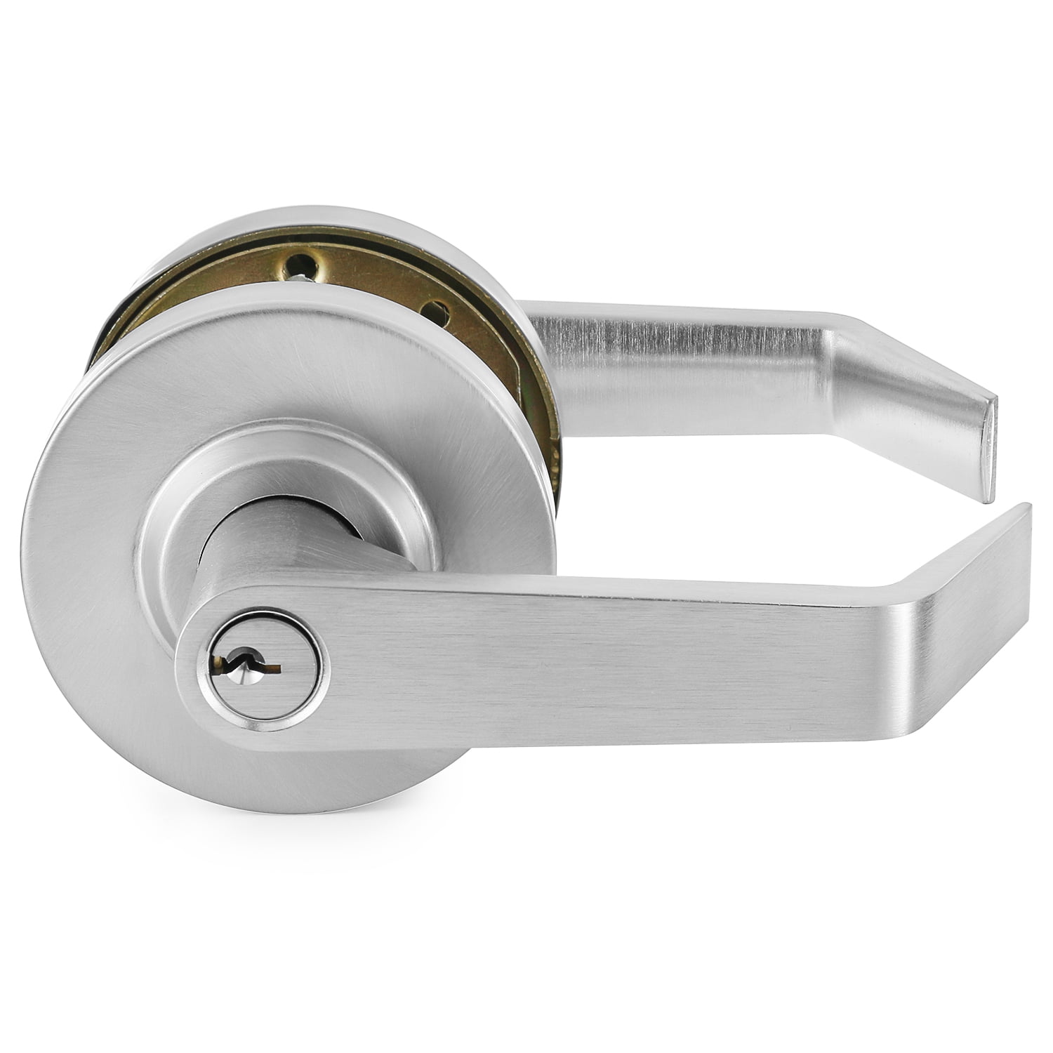 Door Lever Lockset, Extra-Heavy Duty Grade 1, Brushed Chrome, Lawrence ...