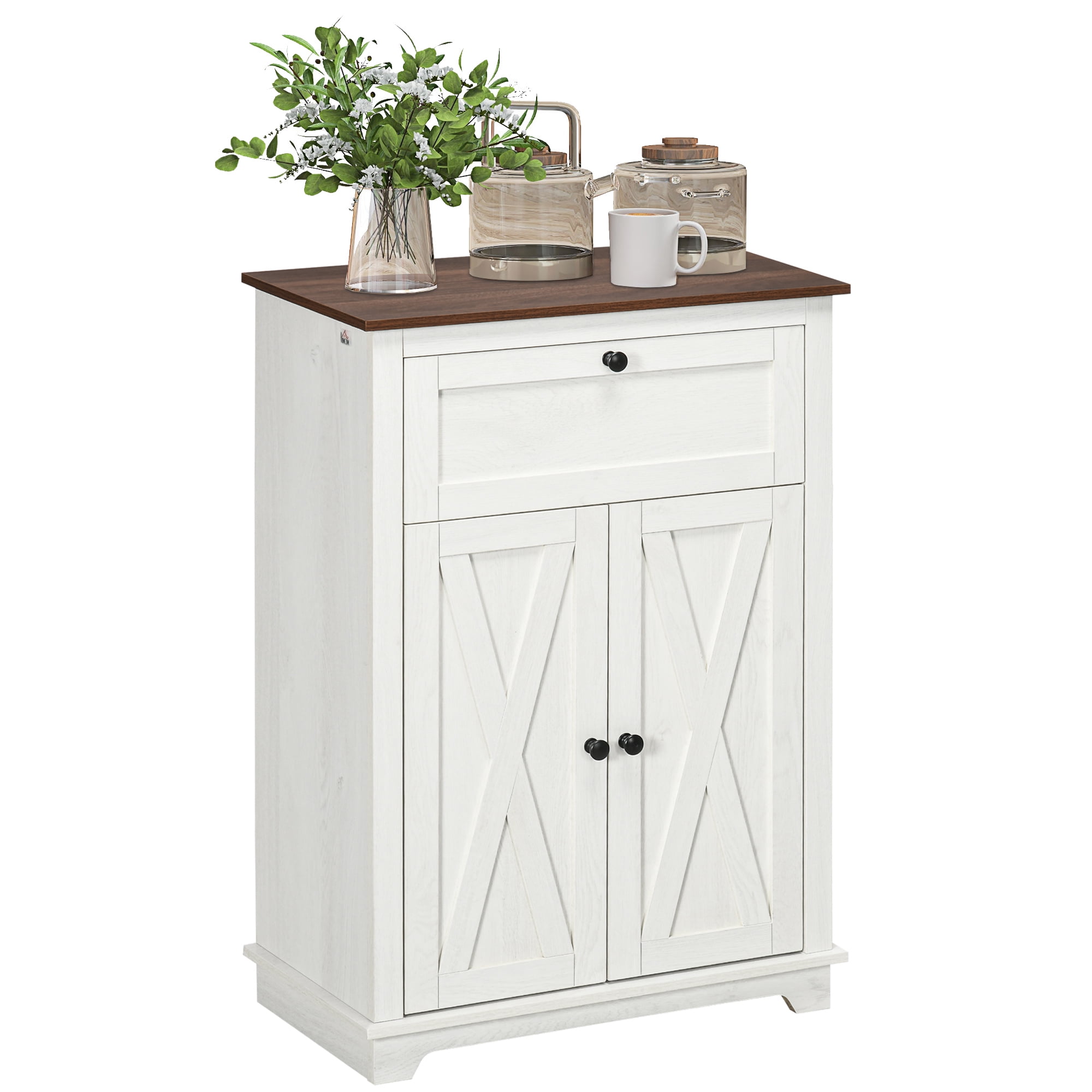 Click here for Homcom Farmhouse Storage Cabinet  Sideboard With D... prices