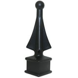 Four-Sided Spire Polypropylene Decorative Fence Toppers - Black ...