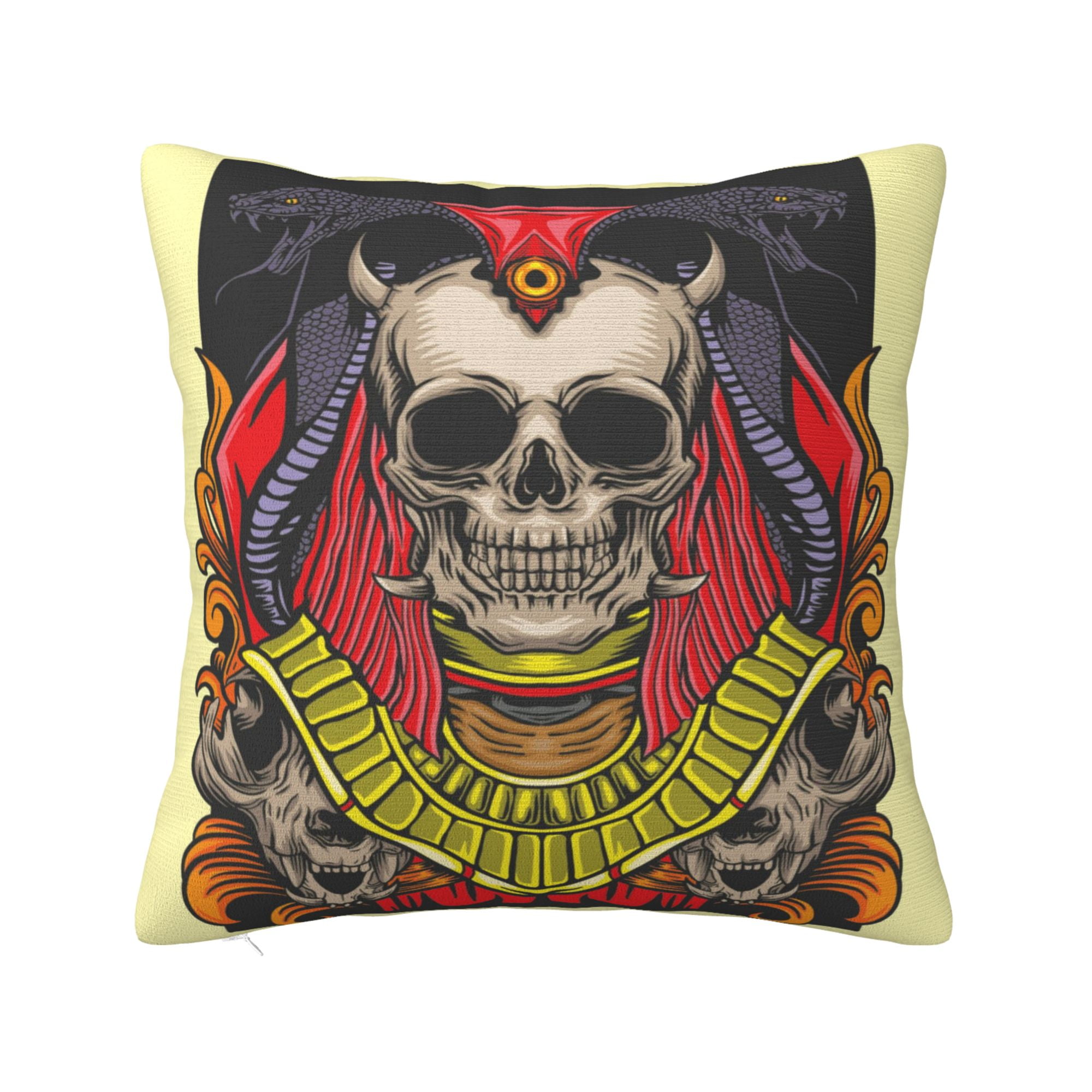 ZICANCN Skull Death Design Decorative Throw Pillow Covers , Couch Sofa ...