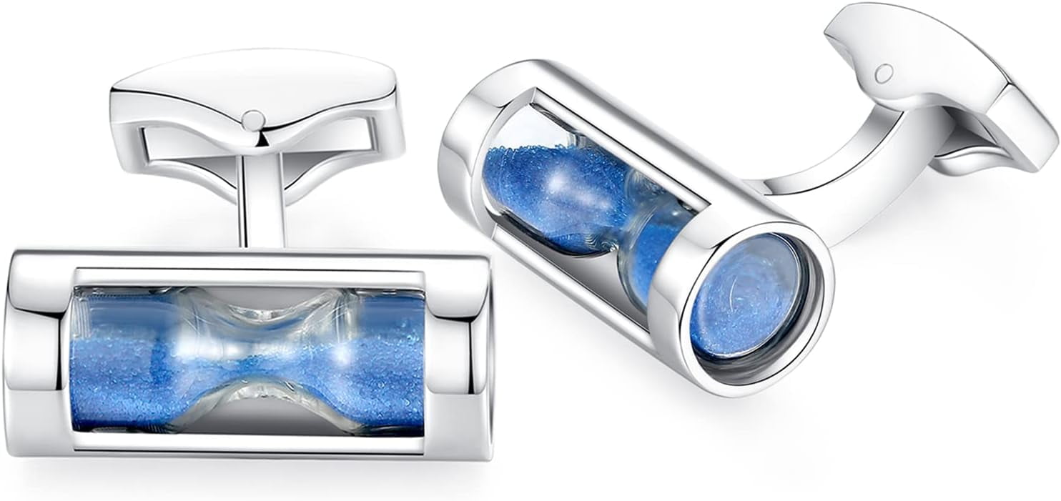 TRAHOO-Honey Bear Hourglasses Cufflinks Set for Mens Sand Timer Funnel ...
