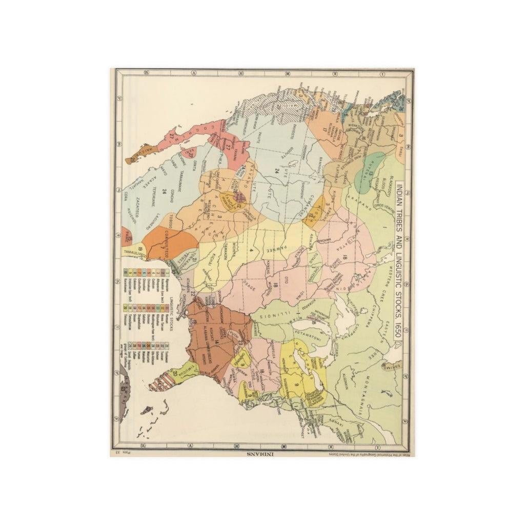 Native American Indian Tribes Map