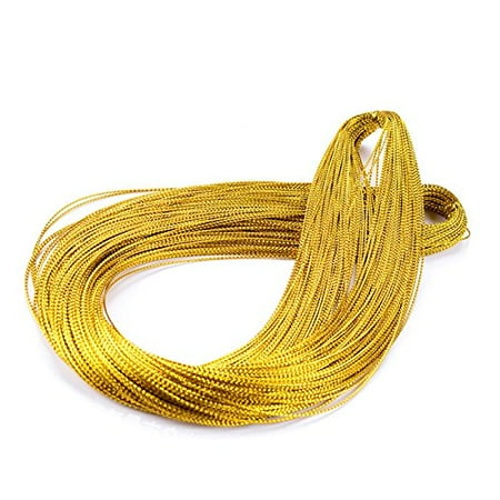 Gold String,Christmas String,100 M/109 Yards 1mm Metallic Cord Tinsel ...