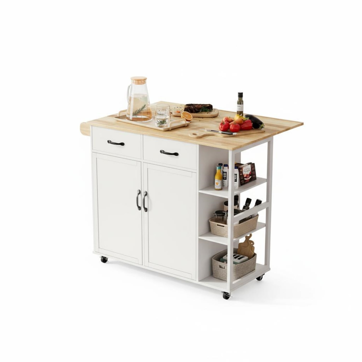 Click here for Garvee Rolling Kitchen Island Cart 43.12 X 24 X 36... prices