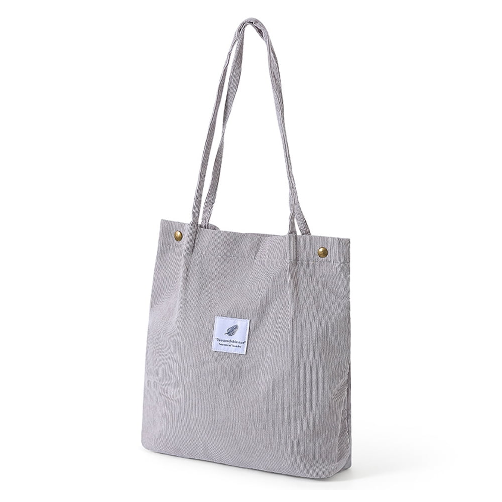 Corduroy Totes Bag Womens Shoulder Handbags Big Capacity Shopping Bag