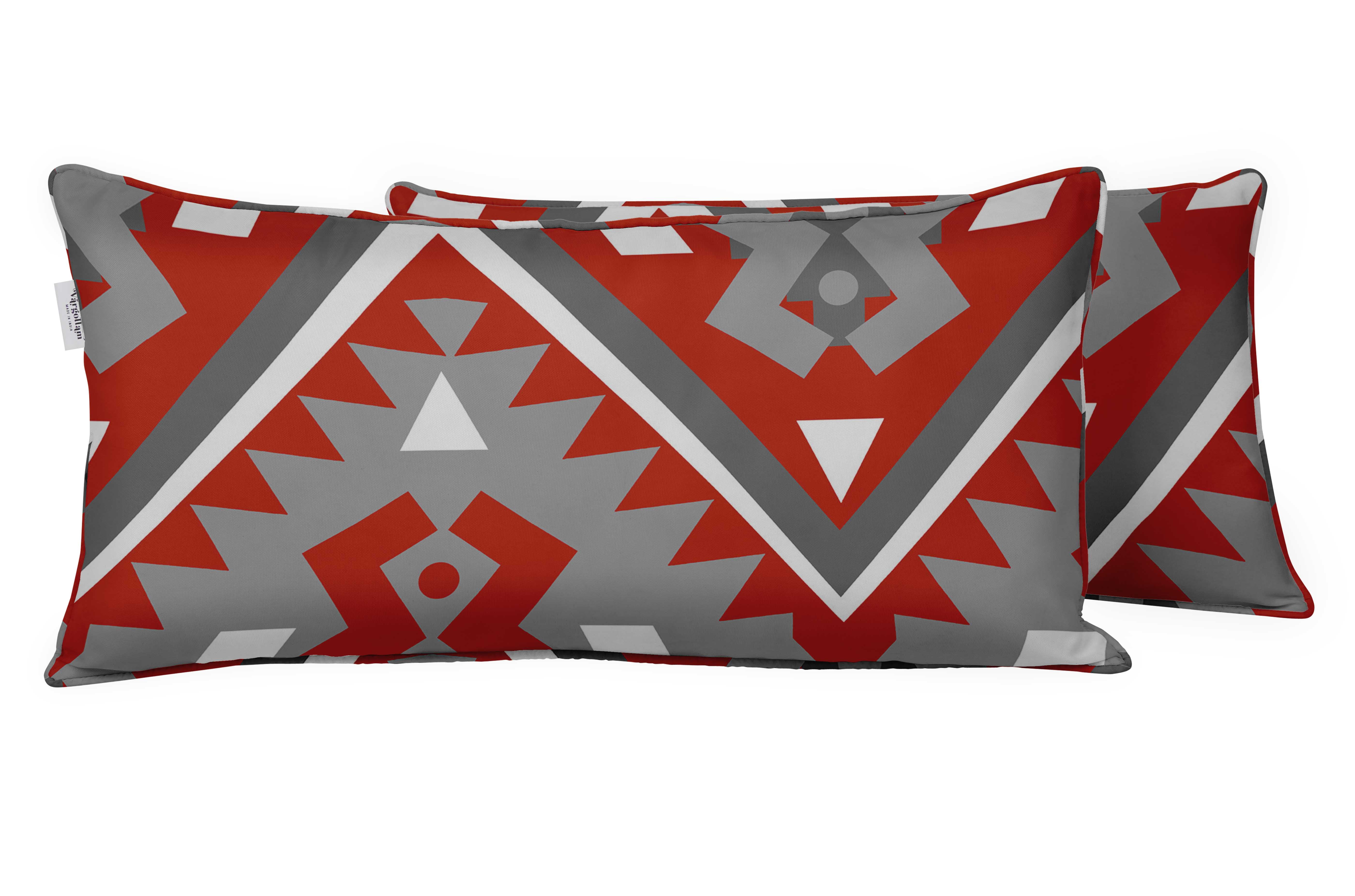 VargottamIndoor/OutdoorPolyester FabricLumbarPillowCover With Insert ...