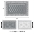 BIBEAR Reversible Plastic Straw Outdoor Mat, Grey & White Checkered ...