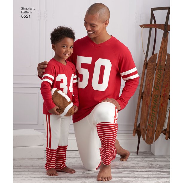 Simplicity Family Size XS-XL Sports PJs Pattern, 1 Each - Walmart.com