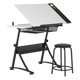 Studio Designs 47.75W Laminate Fusion Craft Center Drafting Table White ...