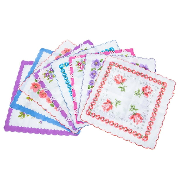 NK - 20 Pieces Different Style Ladies Hankies Women Floral ...