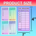 Cash Breakdown Teller Stickers 2x4 Inch Cash Tracker Memo Labels for ...