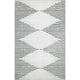 nuLOOM Romina Machine Washable Diamond Stripes Area Rug, 6' Round ...