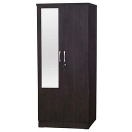 Harmony Two Door Armoire Wardrobe Cabinet with Mirror White Walmart