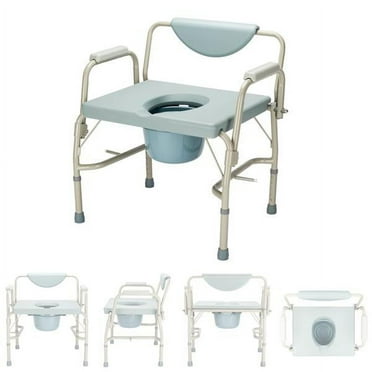 Folding Commode with Padded Seat, Portable Toilet and Bedside Commode ...