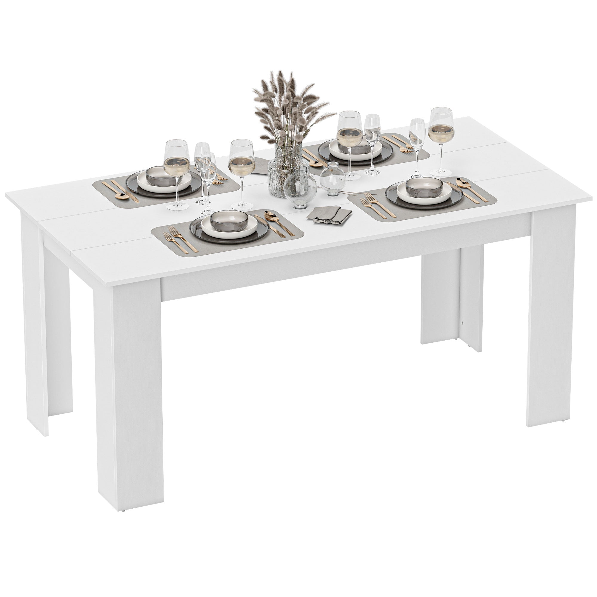 Click here for Homcom 63 Modern Dining Table For 4-6 People With... prices