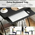 Gymax 27.5'' Small Laptop Computer Desk w/ Keyboard Tray Home Office ...