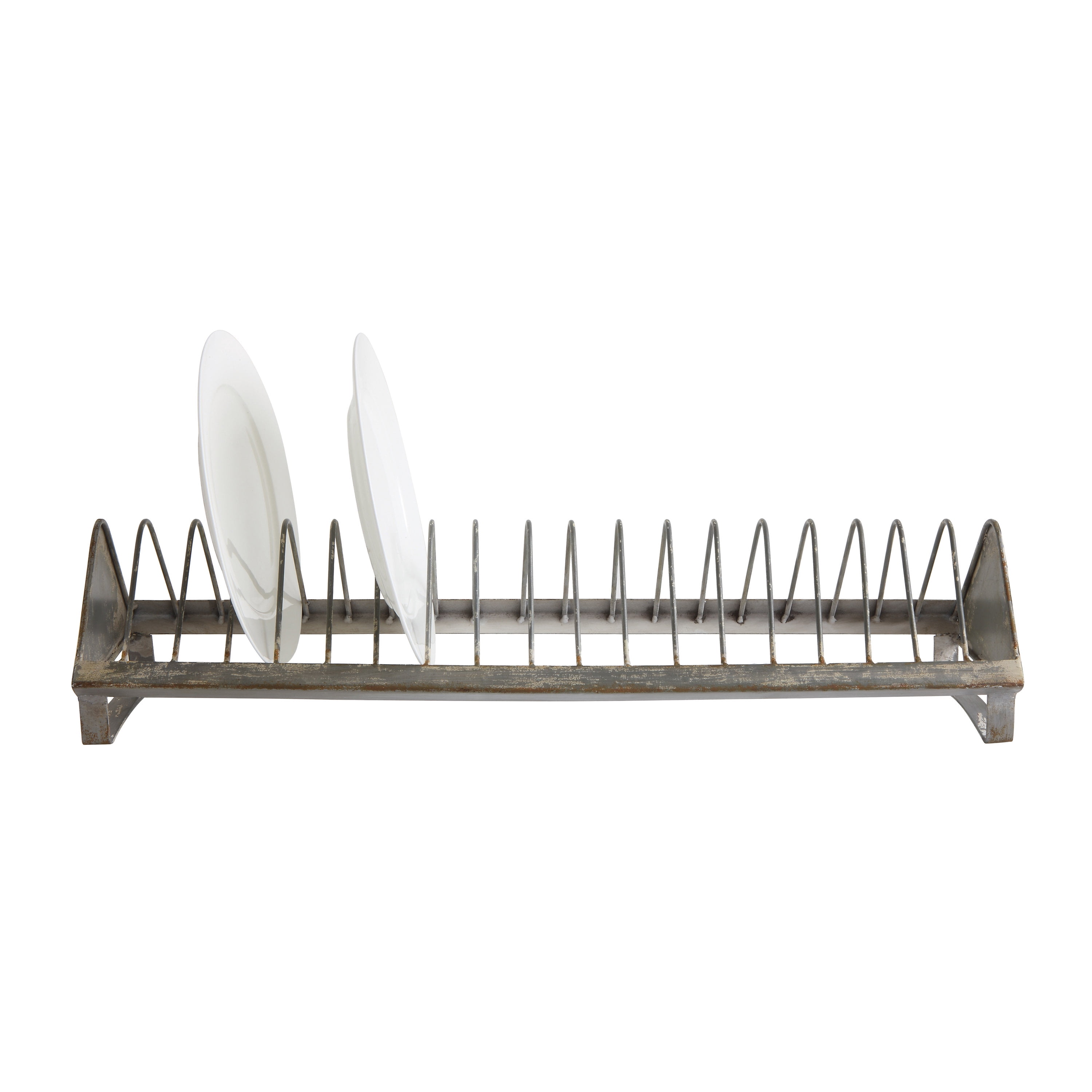 Woven Paths Metal 18 Plate Rack, Gray - Walmart.com