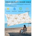 Brown Starfish Coastal Sun Shade Sail 12' x 16', Summer Beach Nautical ...