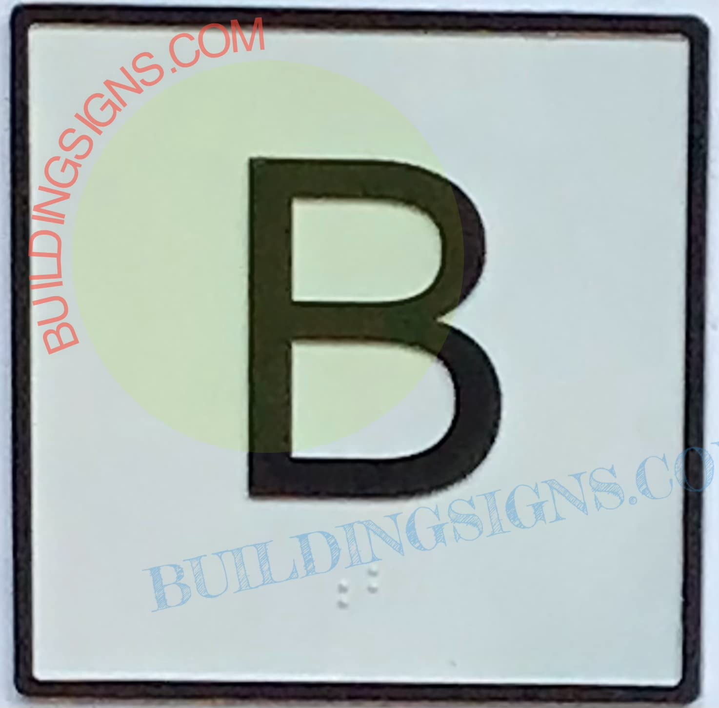 Elevator Floor Number B Sign- Elevator JAMB Plate Floor B Sign (White ...