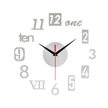 GustaveDesign Frameless Large 3D DIY Wall Clock, Modern Design Creative Mute Wall Clock for Home ...